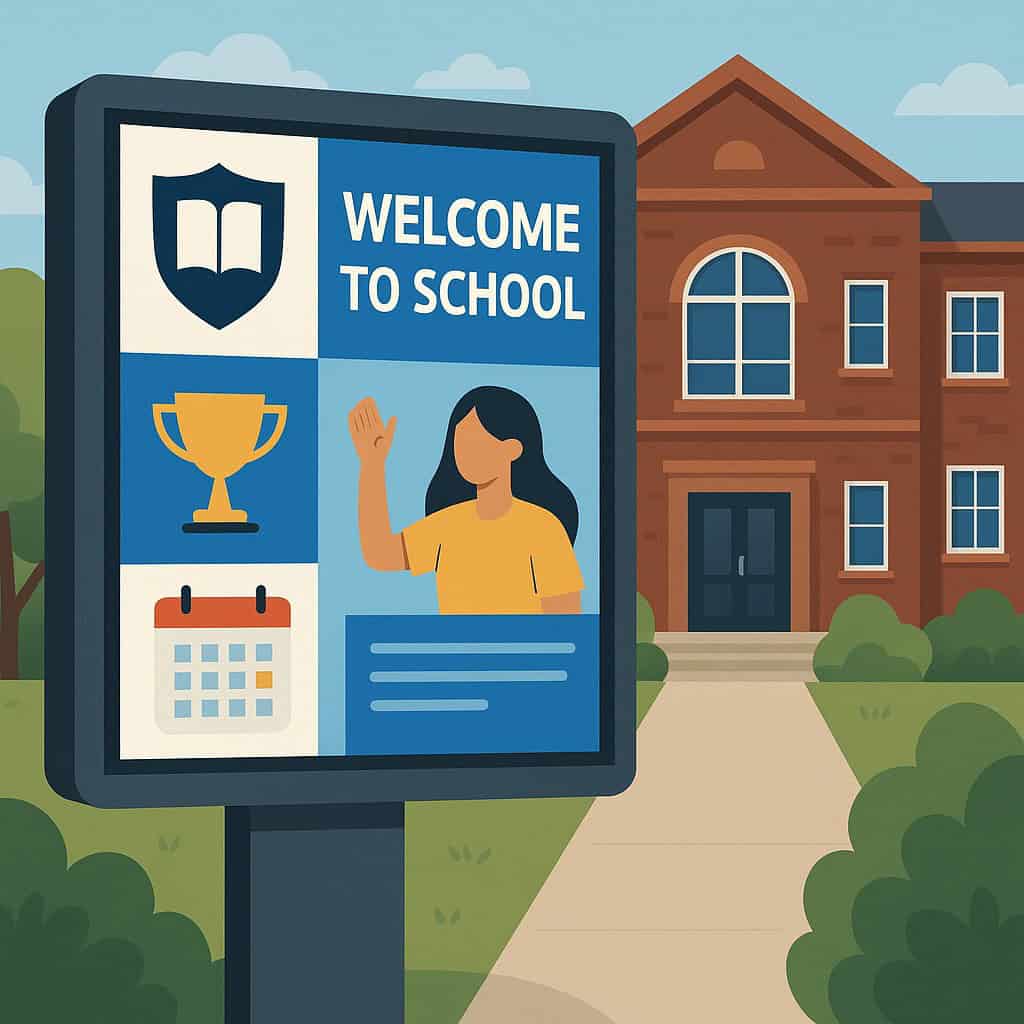 How Digital Signs Build a School's Identity